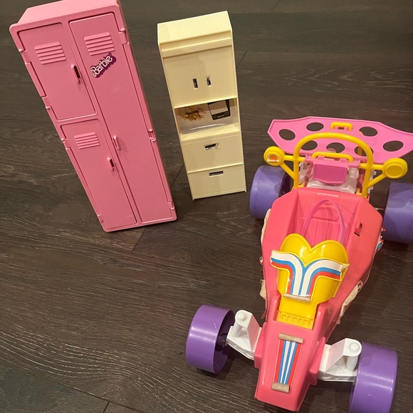 Barbie | Toys | Vintage 98s Barbie Dune Buggy And 1984 Barbie Locker ...